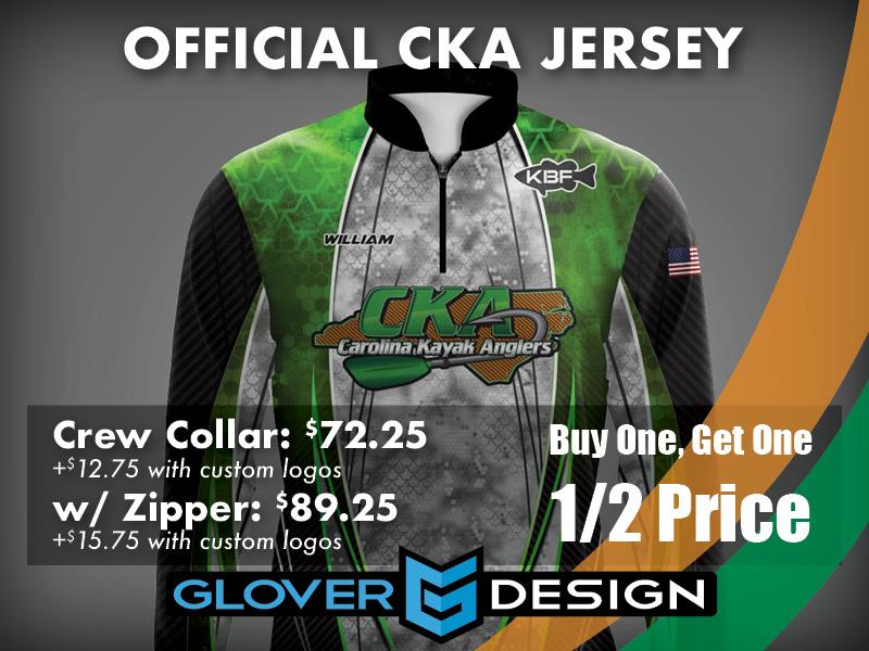 CKA Jersey Discount from Glover Designs – Carolina Kayak Anglers